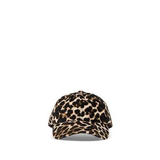 Au Printemps Paris Casquette l&eacute;opard en coton