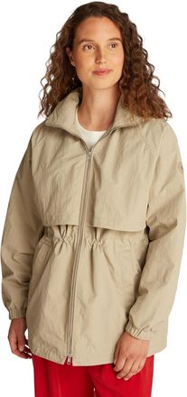 Tommy Hilfiger Damen Windbreaker Jacke Nylon Crinkle Regular Fit, Beige (Sandalwood), S