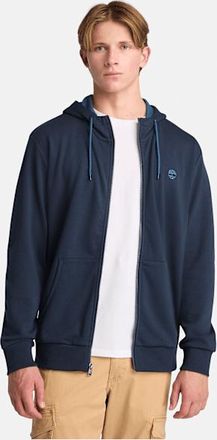 Timberland Oyster River Kapuzenjacke mit Logo auf der Brust und durchgehendem Rei&szlig;verschluss f&uuml;r Herren in Dunkelblau, Herren, Blau, Gr&ouml;&szlig;e