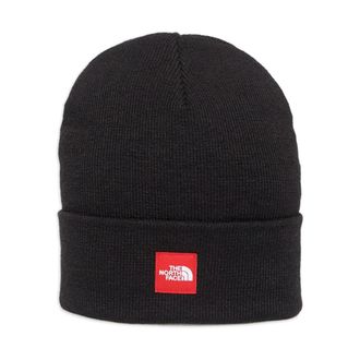 The North Face Logo Patch Beanie - - Sport - Herren - Schwarzk - ONE SIZE