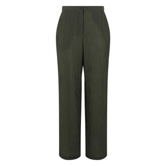 Emporio Armani Plisseehose mit hohem Bund - - Trousers - Damen - Gr&uuml;n - M