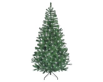 Shatchi 7ft/210cm Prelite K&uuml;nstlichen Weihnachtsbaum Alaskan Pine Gr&uuml;n 800 Spitzen Xmas Home Dekorationen 2,1m, 200 Wei&szlig;e LEDs Metallst&auml;nder