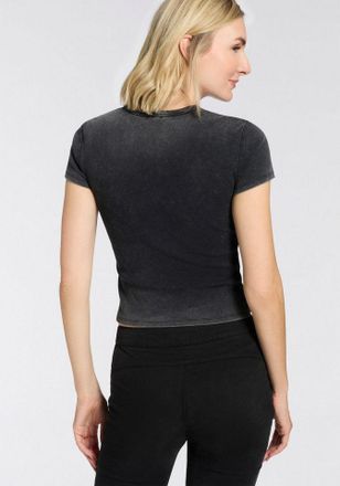 HUGO BOSS T-Shirt Dever mit Schriftzug vorn, Rundhals