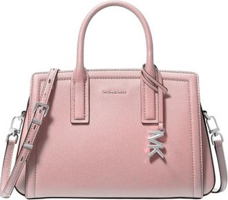 Michael Kors Femmes Laila Small Satchel Sac à bandoulière, Matériel argenté/Rose fumée, Taille Unique
