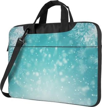 Generic Housse de protection antichoc pour ordinateur portable de 15,6, galaxie, motif flocons de neige turquoises, pour homme et femme, multicolore, 15.6 inc