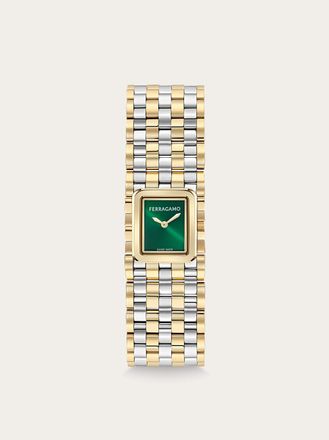 Ferragamo Damen Ferragamo Entrelac&eacute; Uhr Gold