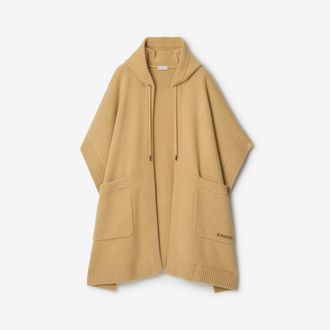 Burberry Woll-Kaschmir-Kapuzencape, Size: OS