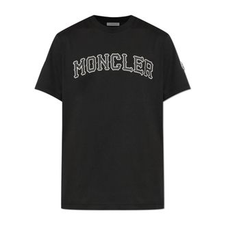Moncler Klassisches T-Shirt - - Tops - Herren - Schwarzk - XL