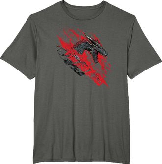 Game of Thrones T-Shirt - Schwarz, Klein, Unisex, Kurzarm, Klassisch, Dragon, Einfarbig