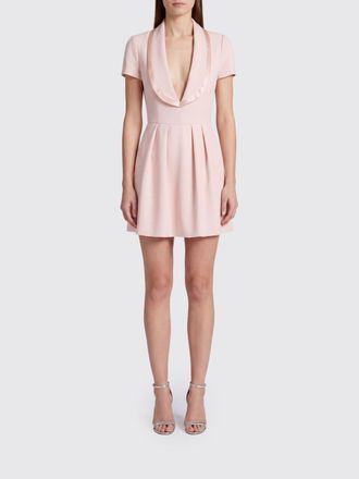 Elisabetta Franchi Mini-robe &eacute;vas&eacute;e en cr&ecirc;pe avec col ch&acirc;le et manches courtes