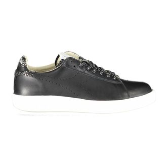 Diadora Sportliche Schn&uuml;rschuhe Schwarz Kontrastdetails - - Shoes - Damen - Schwarzk - 36 EU