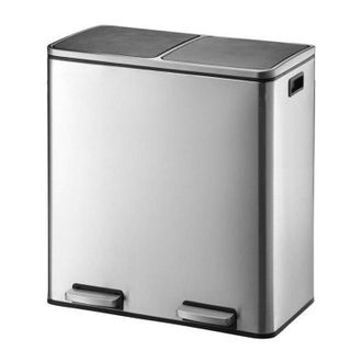 Kitchen Move Kitchen Move - Poubelle de tri s&eacute;lectif major Argent Acier inoxydable 60 l
