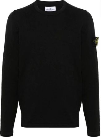 Stone Island Homme, Pulls, Noir, Taille: M Pull en Tricot D&eacute;contract&eacute;