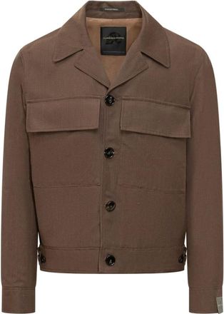 Gabriele Pasini Homme, Vestes, Brun, Taille: S Veste &agrave; poches &agrave; rabat