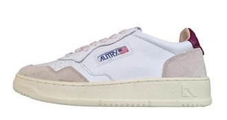Autry Chaussures Sneakers unisexe Medalist en cuir et daim LS73 Blanc Framboise, Blanc, 40 EU