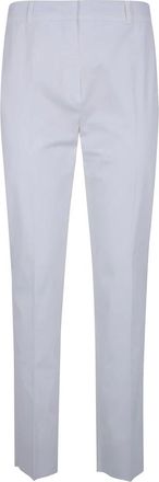 Max Mara Femme, Pantalons, Blanc, Taille: S Carpa Popeline Stretch Classic Pantalons