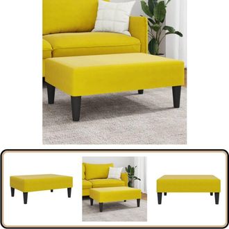 vidaXL Vidaxl - Fußhocker Gelb 77x55x31 cm Samt - Samtsessel - Hocker Gelb - Beistelltisch - Couchtisch - Wohnzimmer Dekoration