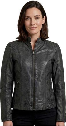 Maddox Lederjacke Jecki MADDOX - Damen Lederjacke Lammnappa schwarz anthrazit