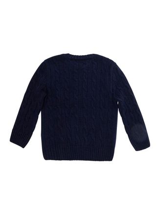 Polo Ralph Lauren Boys Crew Neck Wool-Cashmere Sweater Blue Tops Top