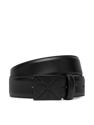 Calvin Klein G&uuml;rtel Emblem Plaque Smooth 35Mm LV04D7046G Schwarz