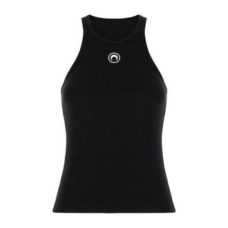 Marine Serre Moon Logo Ripp-Tanktop - - Tops - Damen - Schwarzk - S