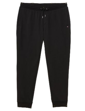 Tommy Hilfiger Herren Jogginghose Flag Logo Sweatpants Loungehose, Schwarz (Black), XXL
