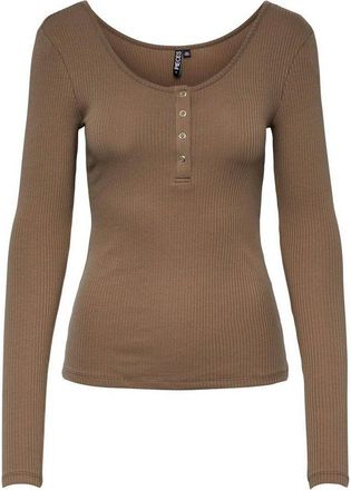 Pieces Langarmshirt Kitte (1-tlg) Plain/ohne Details