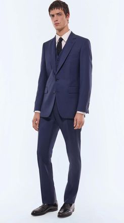 Fursac Costume ajust&eacute; 3 pi&egrave;ces &agrave; micro-dessin - Taille 44 - Homme