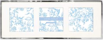 Isaac Jacobs Laura Ashley Collage Bilderrahmen f&uuml;r 3 Fotos, horizontal, mit silberfarbenem Metallrand und Staffelei, f&uuml;r Tisch-Display, Theke, Schreibtisch, Wand-D