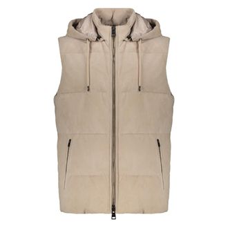 Herno Eleganter Gilett mit Kapuze und Rei&szlig;verschluss - - Jackets - Herren - Beige - L