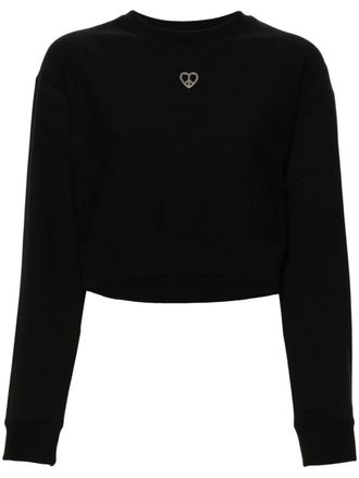 Moschino sweat &agrave; patch logo - Noir