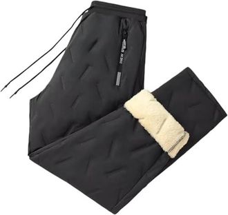Generic Pantalon thermique en polaire unisexe, imperméable et coupe-vent avec poches zippées, pantalon de survêtement épais, épais pour Sub-Zero, Sans poignet