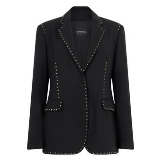 Emporio Armani Sakko mit einem Knopf und Nieten - - Jackets - Damen - Schwarzk - S