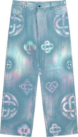 Casablanca Pearlescent Monogram Baggy Jeans