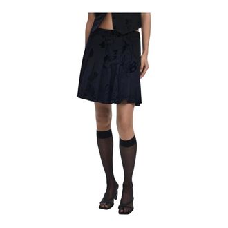 Desigual Rock mit Blumenmuster - - Skirts - Damen - Schwarzk - L