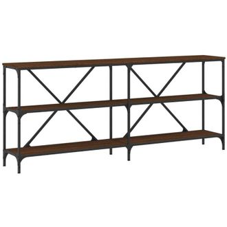 vidaXL Konsolentisch Braun Eiche 180x30x75 cm Holzwerkstoff und Eisen - Vidaxl