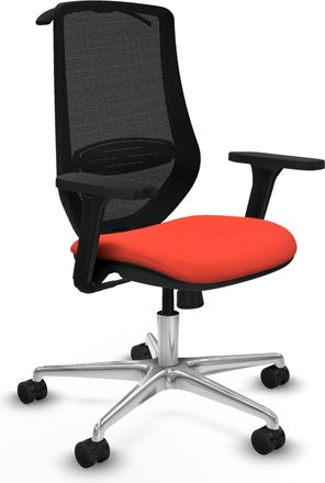 Piqueras y Crespo Schreibtischstuhl aus Stoff mit 3D-Armen, h&ouml;henverstellbare Lendenwirbelst&uuml;tze. Ausgestattet mit 4 Positionen und injiziertem Schaum. Mit Rollen aus 6