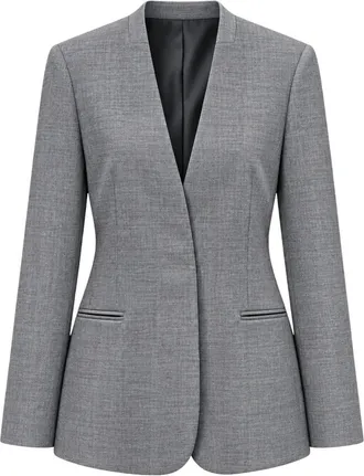 Meimeij Blazer M6Il02 - Femme - Vestes - Gris - Taille: 40 FR