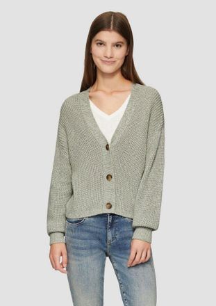 QS by s.Oliver Cardigan Strickjacke Strickjacke aus Baumwollmix