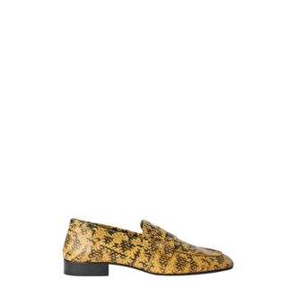Dries Van Noten Loafer aus Leder mit Python-Print - - Shoes - Damen - Gelb - 36 EU