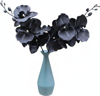 Baoblaze 3 St&uuml;ck Schmetterlings-Orchideen-Blumenarrangements, St&auml;ngel, Dekoration, k&uuml;nstliche Blumen, Blumenstr&auml;u&szlig;e, Dekorationen, Kunstblumen f&uuml;r, Schwarz