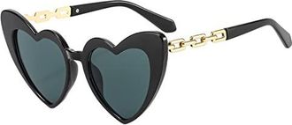 Generic Lunettes de soleil Love Frame Chain Hip Hop Street Shot, lunettes de plage de vacances en plein air pour hommes et femmes (couleur : C, taille : moyen