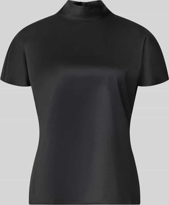 Stefanel T-Shirt aus Viskose-Mix mit Stehkragen