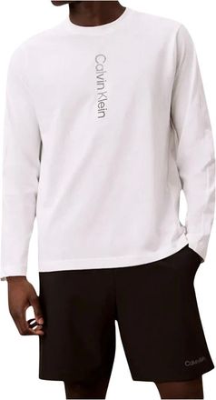 Calvin Klein Homme, Tops, Blanc, Taille: M LS Graphic Tee