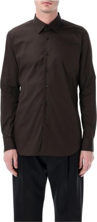 Xacus Homme, Chemises, Brun, Taille: XL Chemise Classique en Coton Stretch