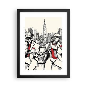 Arttor Poster Schwarzrahmen Jazz Musik Musiker Deko 30x40cm Wandposter Art Prints Wandbilder Dekoration Wohnzimmer Schlafzimmer Küche Wanddeko Bild Wand Kuns
