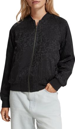 Scotch & Soda Damen Printed Reversible Bomber Jacket, Tie Dye Rope, XS