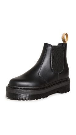 Dr. Martens Damen V 2976 Quad Mono Chelsea-Stiefel, Black Felix Rub Off, 43 EU