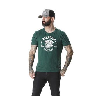 Von Dutch Tee Shirt Homme 100% Coton, T-Shirt Homme Rules, Col Rond & Regular fit, Vert Taille M