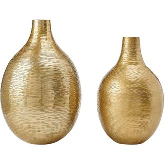 Beliani Blumenvase MOHENJO Metall 32/35 cm Gold